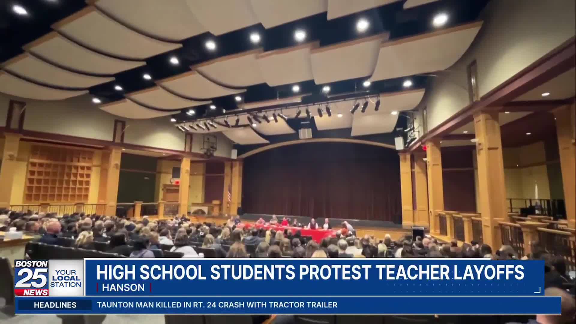 Whitman-Hanson students protest layoffs due to $1.39 million budget deficit