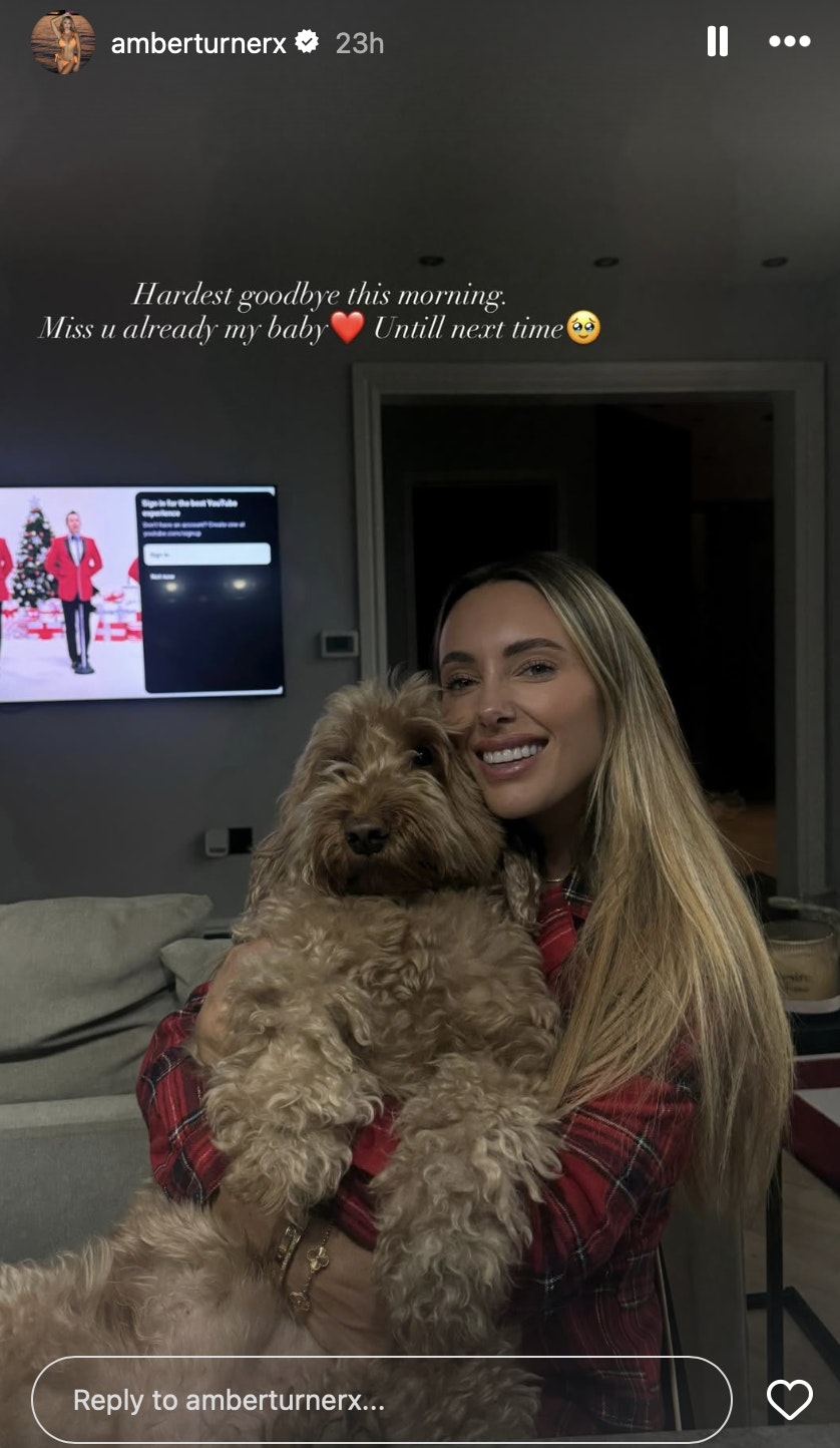 TOWIE’s Amber Turner posts ‘hardest goodbye’ ahead of Christmas special