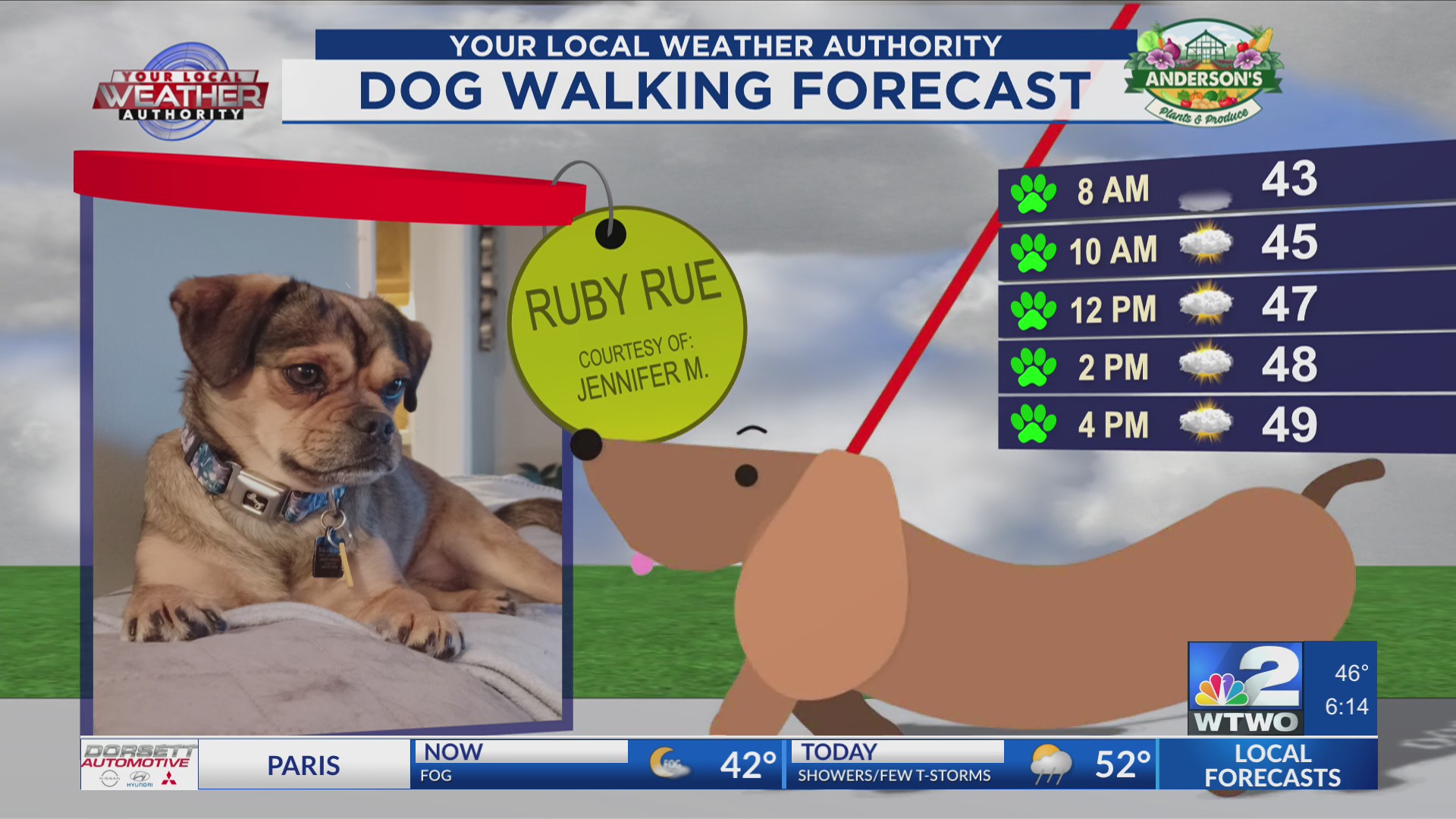 Dog walk Forecast Ruby 11-19