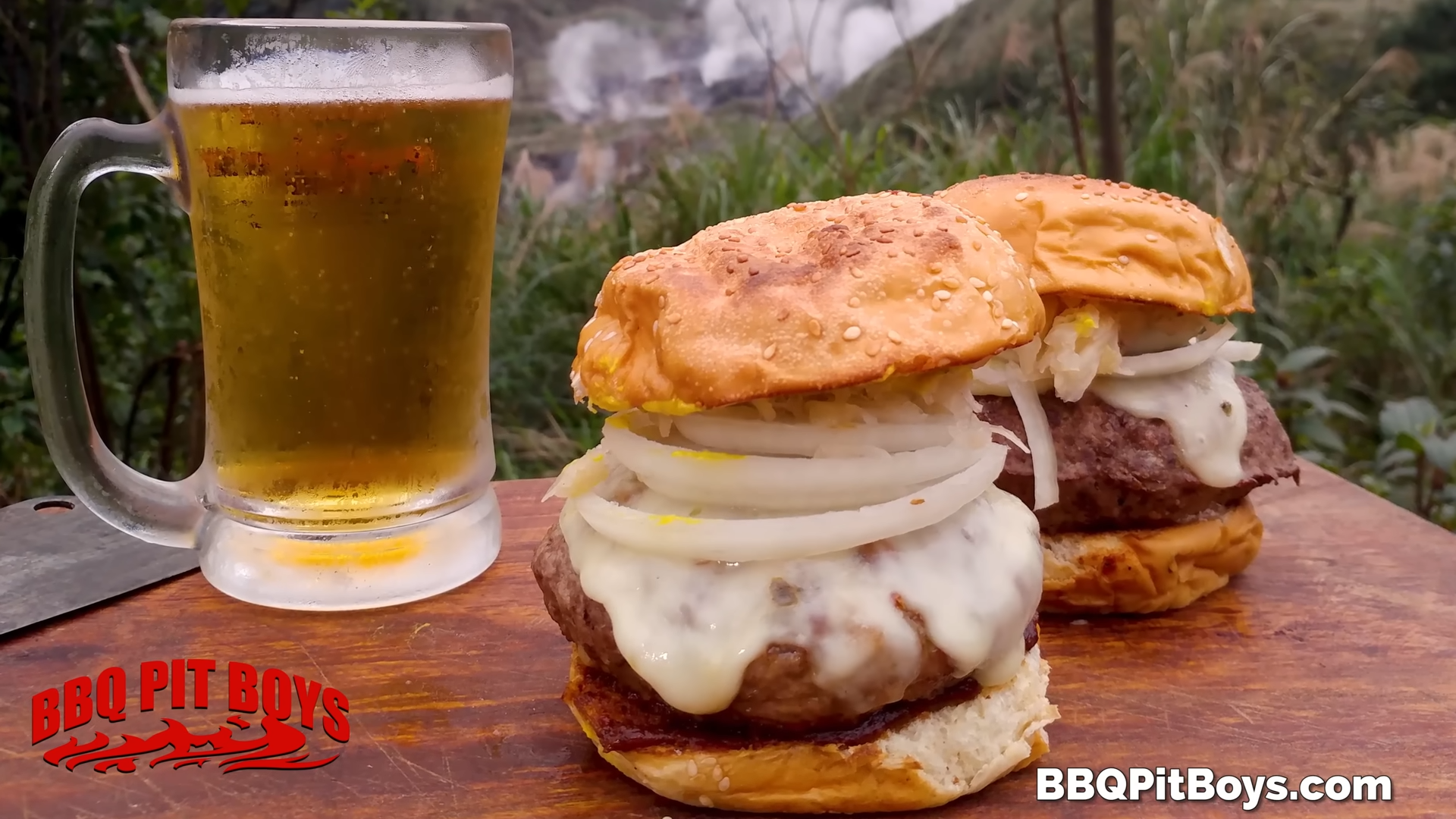 Beer-steam cheeseburgers done the easy way