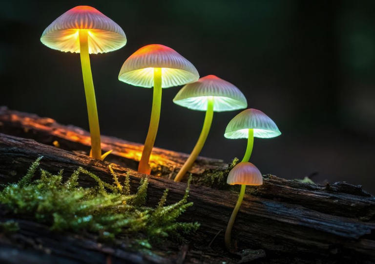 El bosque se ilumina por la noche: así alumbran los hongos estos ...
