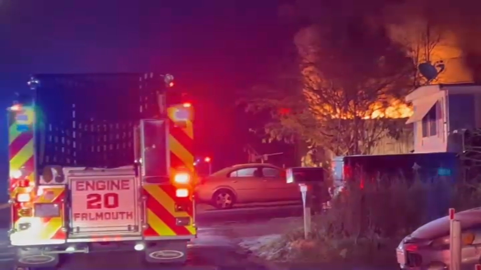 Fire breaks out at Mashpee mobile home