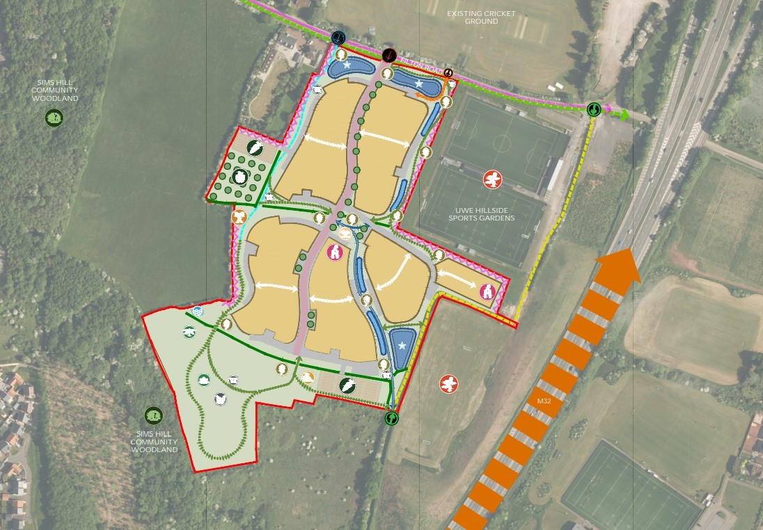 Developers planning 200 homes on fields near M32 in Frenchay and new ...