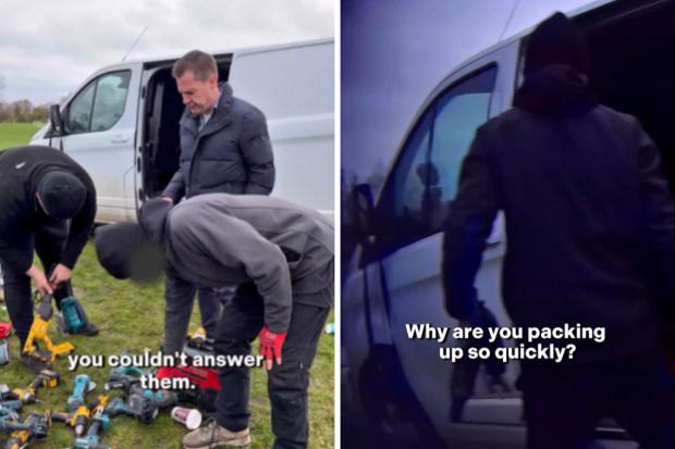 Robert Jenrick confronts Bushey Car Boot Sale sellers over 'stolen tools'