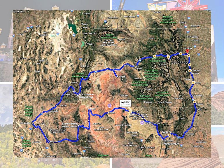 Denver to Las Vegas road trip loop: The breathtaking American West