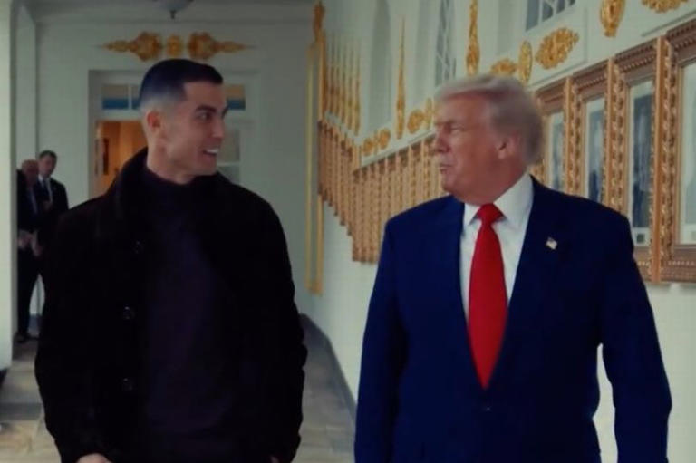 Cristiano Ronaldo exposes Donald Trump's true height in White House image