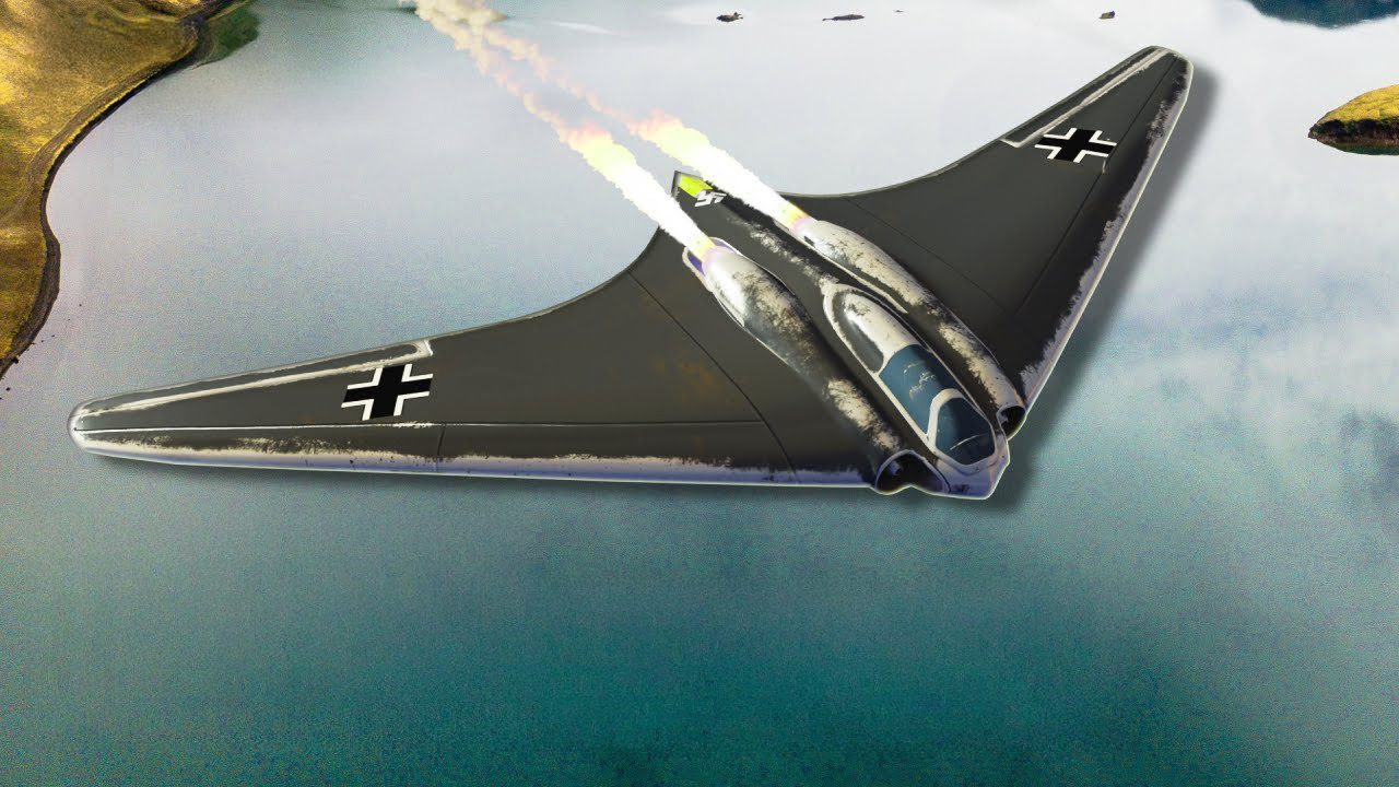 Insane Flying Wing Jet Fighter To Save Germany - Horten Ho 229 Nazi UFO