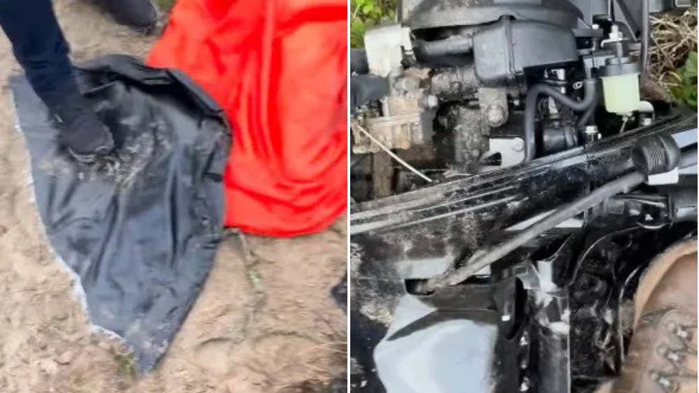 British vigilantes slash small migrant boats on French coastline