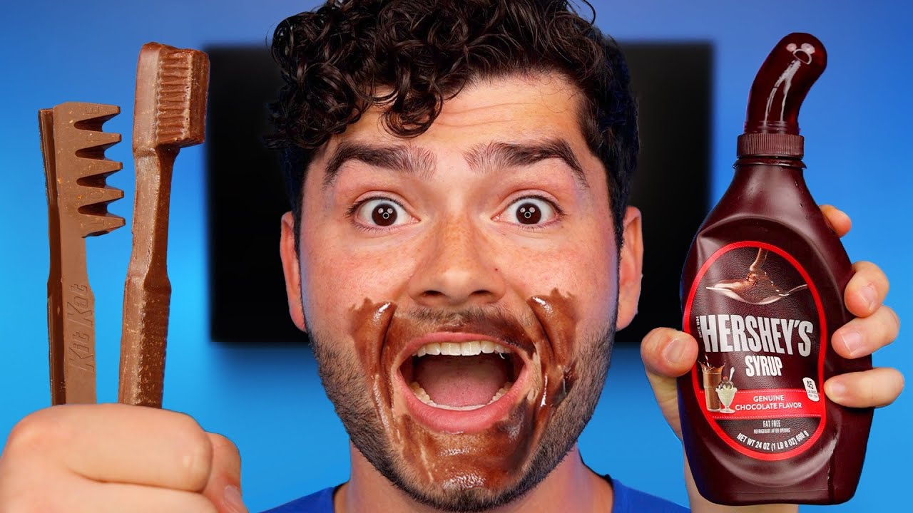 DIY chocolate vs Willy Wonka toothbrush!