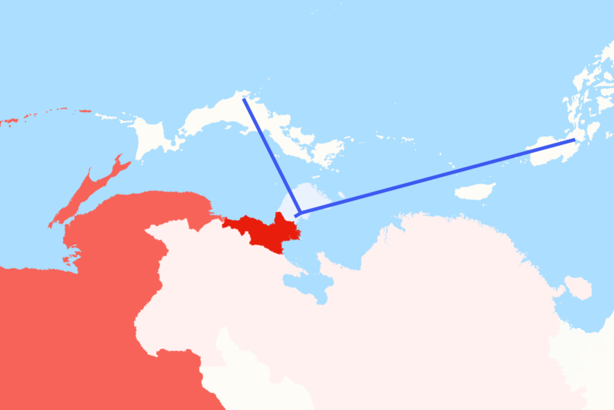 Map shows US "strategic triangle" to contain China