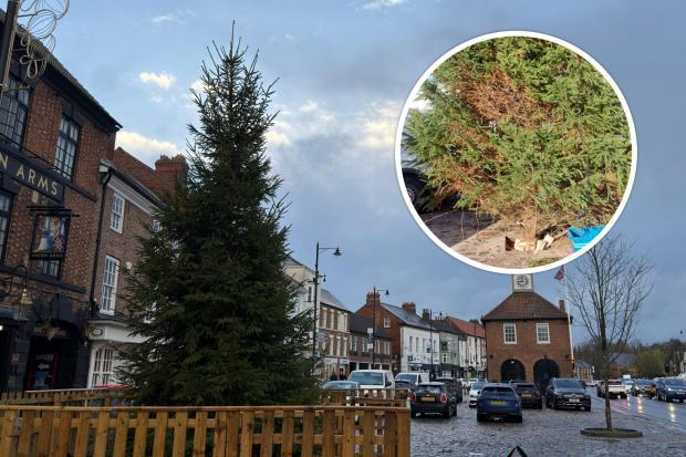 Town's 'worst ever' Christmas tree swapped overnight - and this one's ...