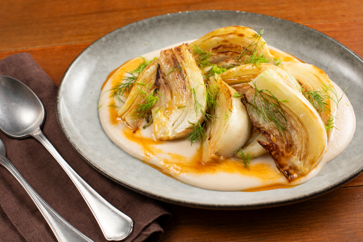 Braised Fennel on Cannellini Bean Cream