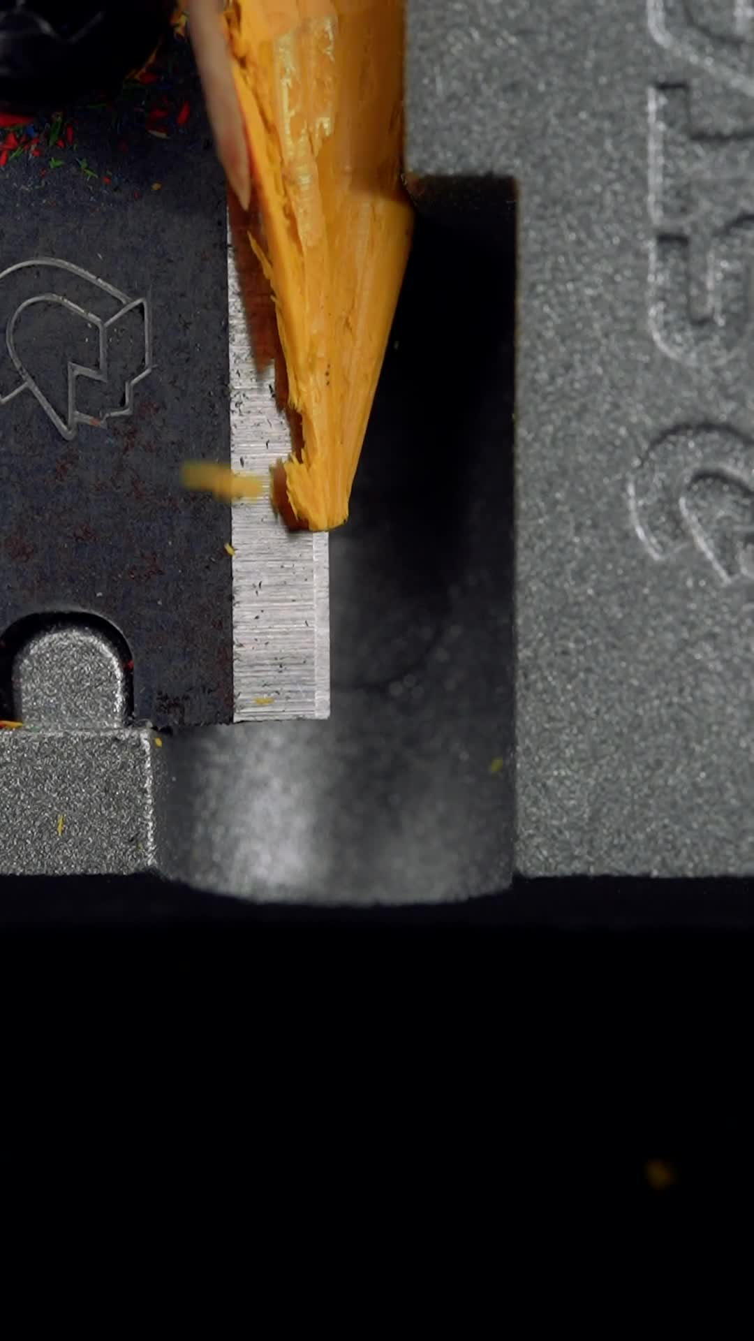 Pencil sharpener how it works close-up