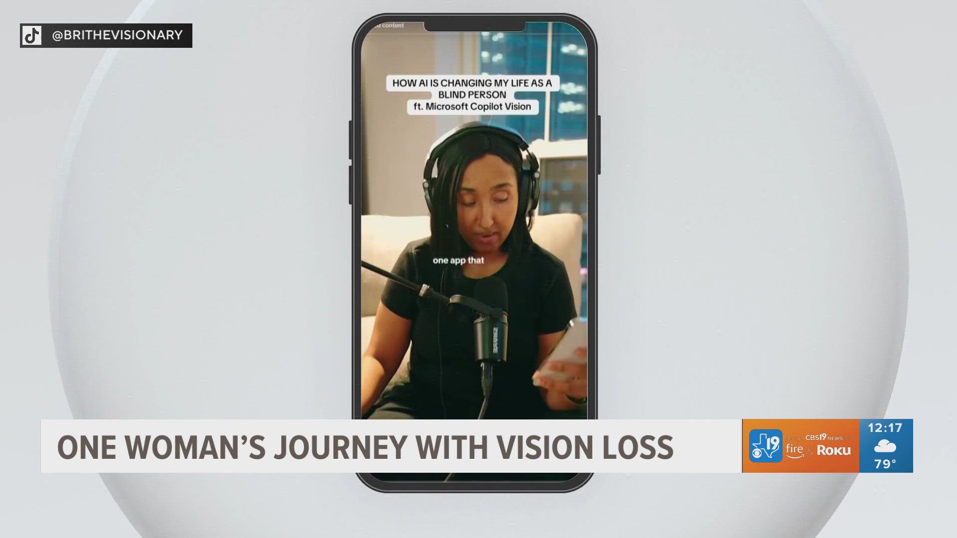 Woman uses TikTok to raise awareness about vision loss