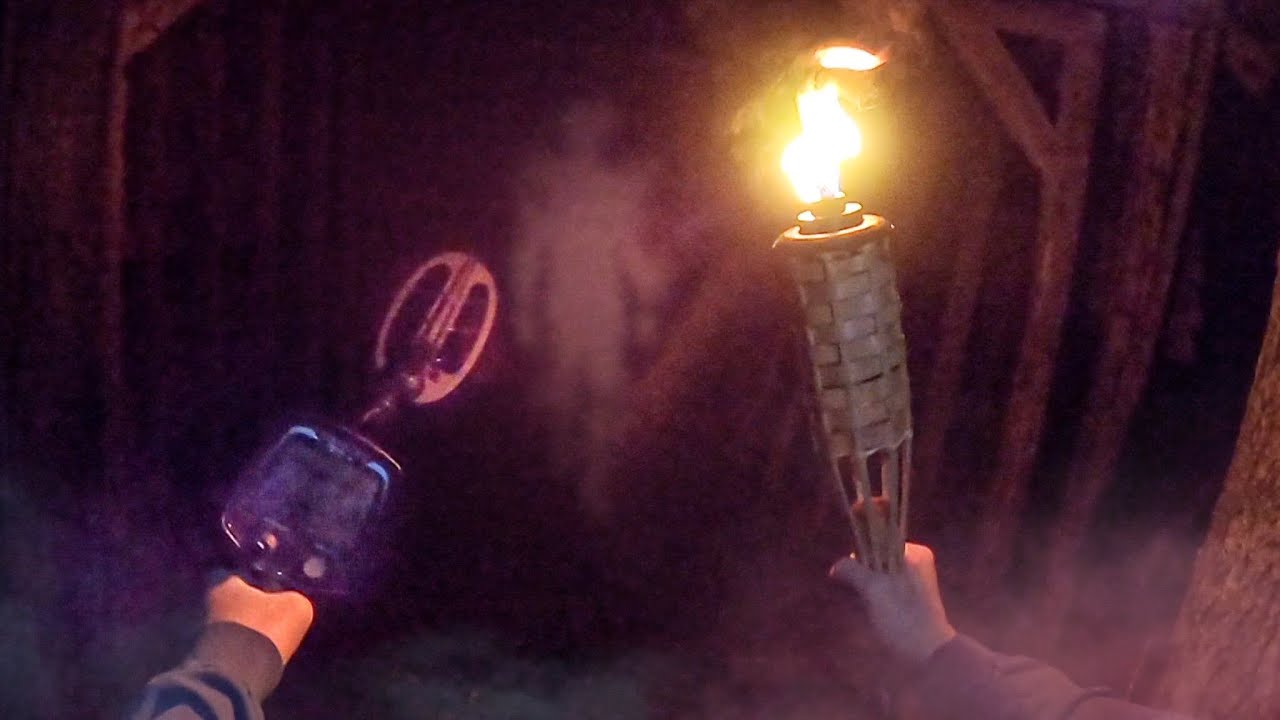 Metal detecting abandoned rural x ghost town after dark for treasure ...