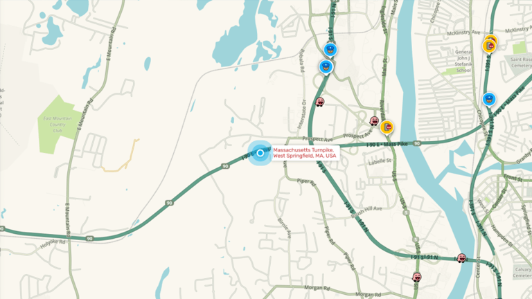 West Springfield Mass. Pike off-ramp closed for night work