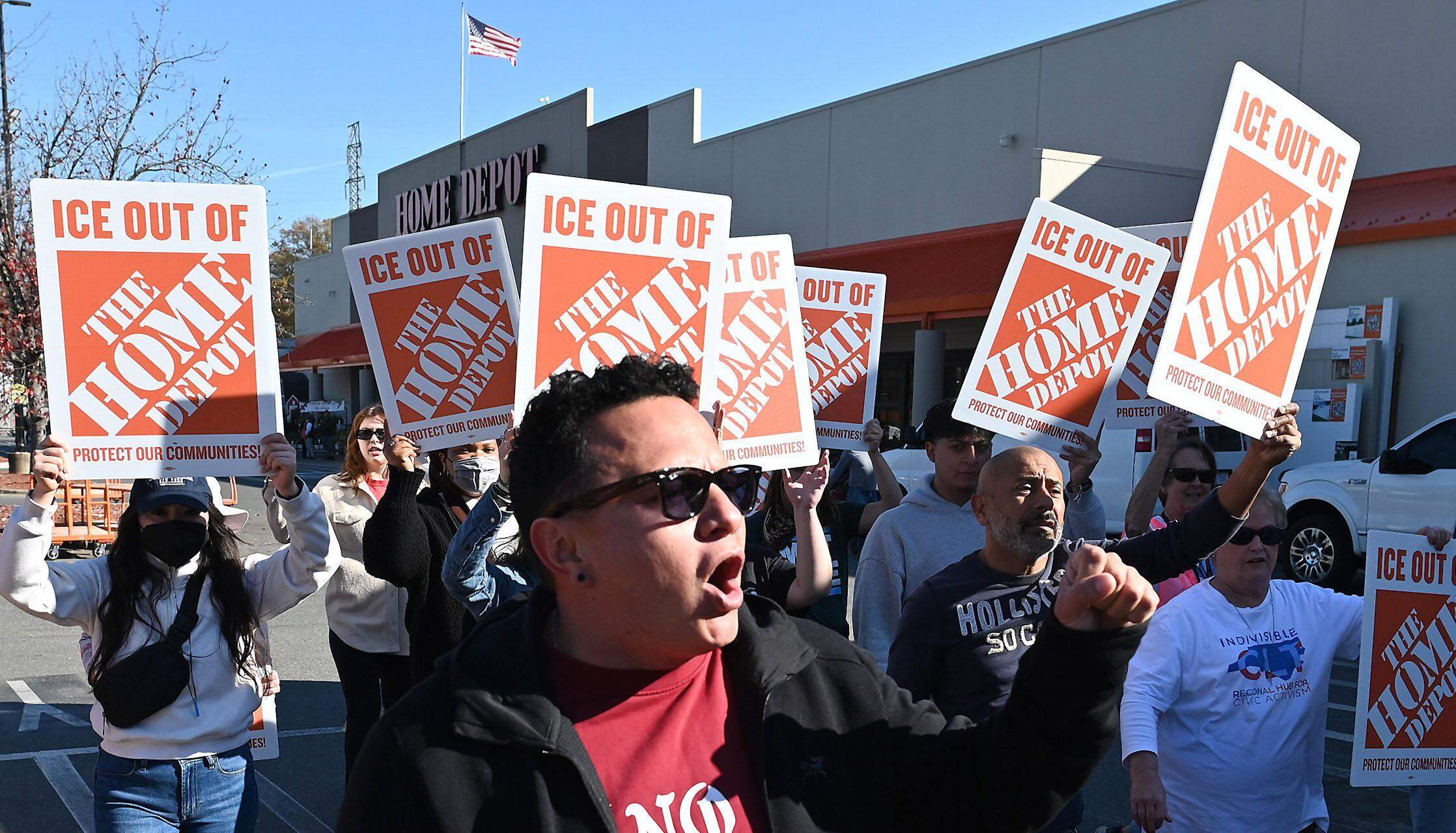 Protests call on Home Depot to stop allowing Border Patrol, ICE arrests ...
