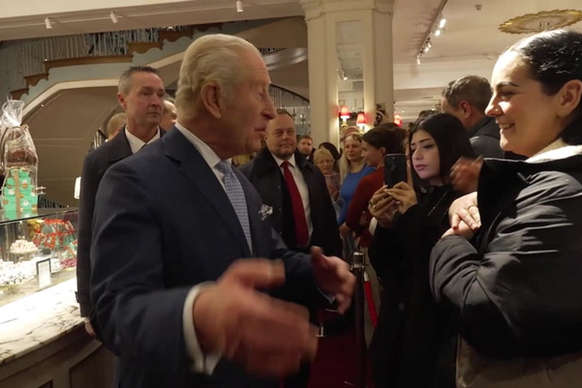 Tourist bumps into King at Fortnum and Mason during two-day trip to UK