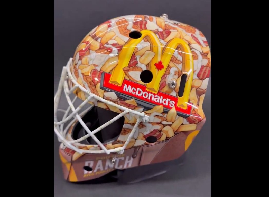 VIDEO: Samuel Montembeault’s mask for his McDonald’s ads is sick!