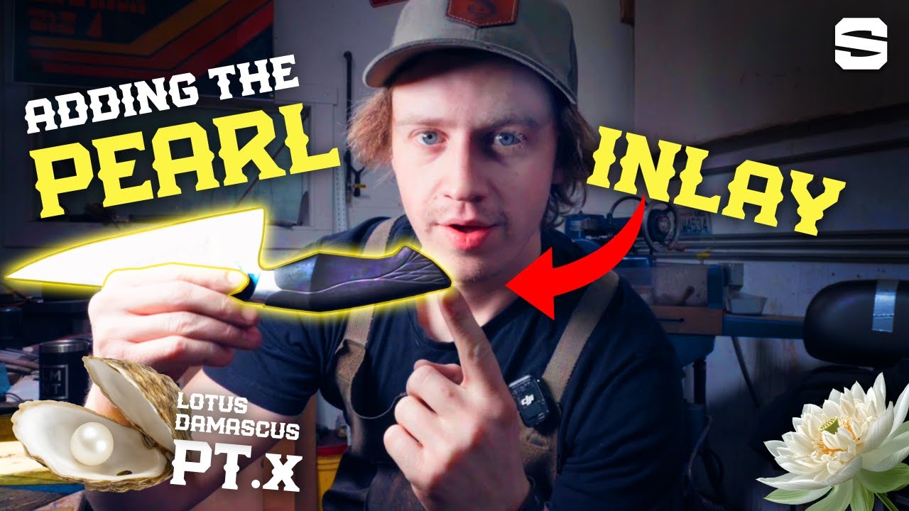 Lotus chef knife pt. 10- Carving and inlay