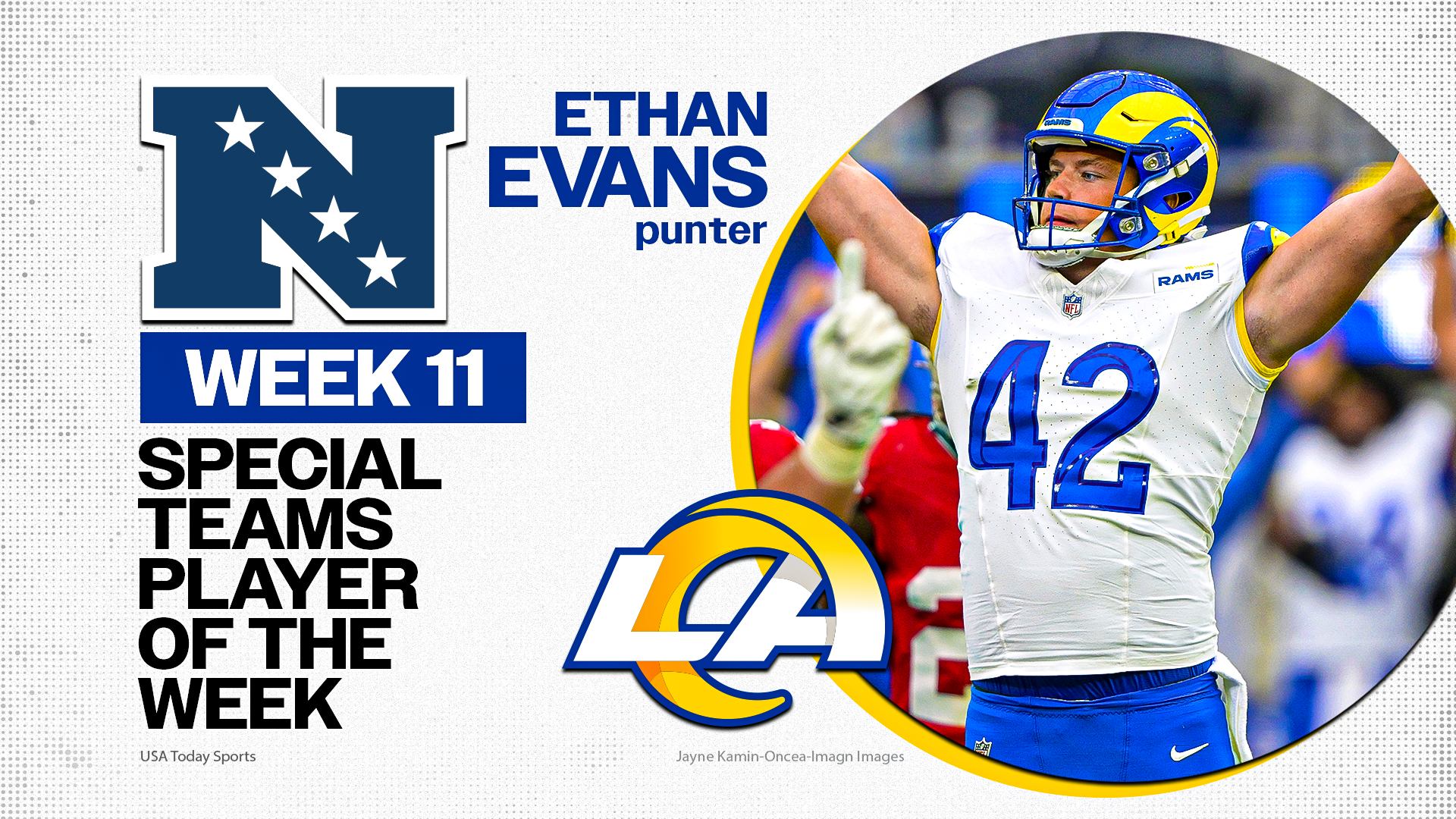 Rams' Ethan Evans wins NFC award for incredibly clutch punt vs. Seahawks