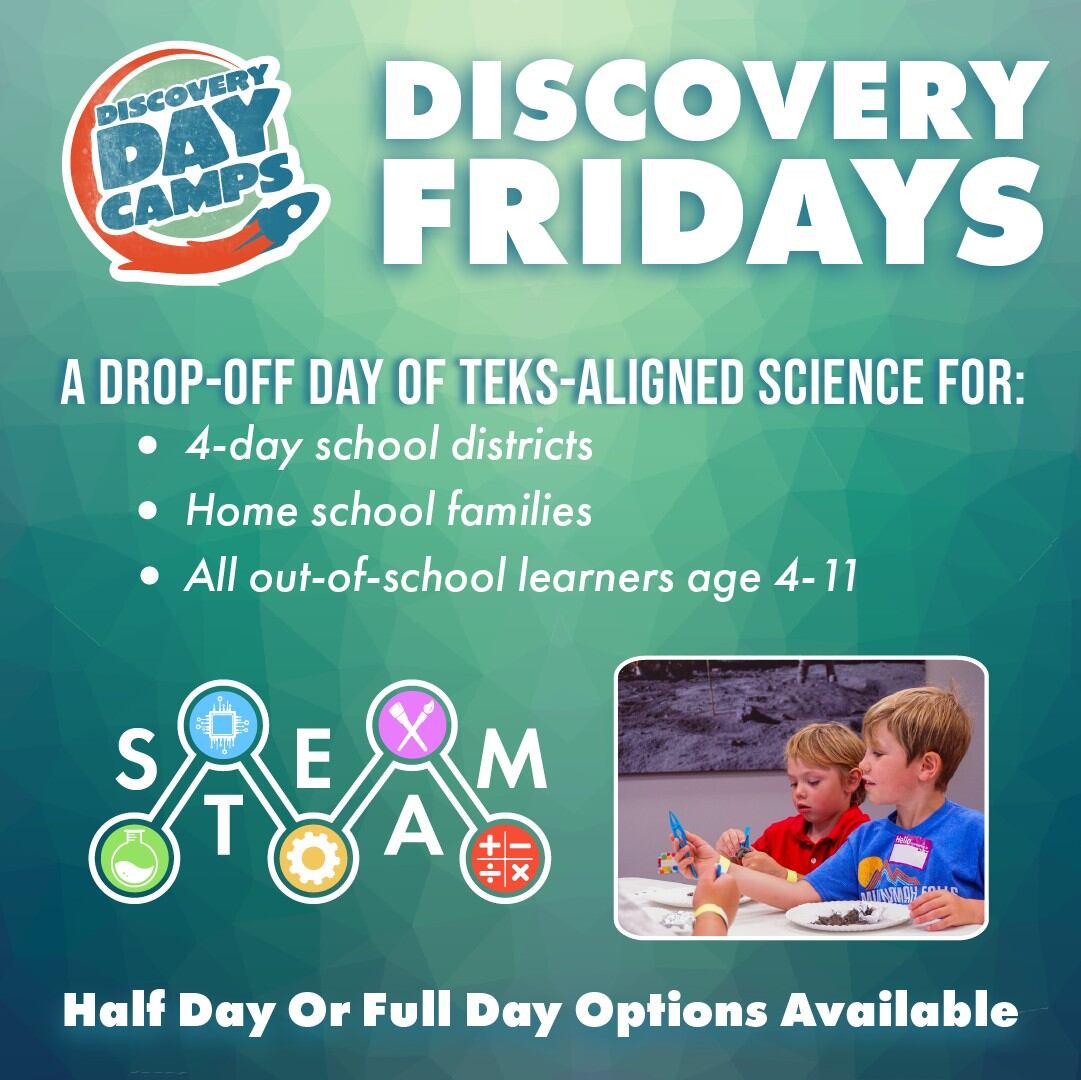 Discovery Center offering Friday camps for kids out of school