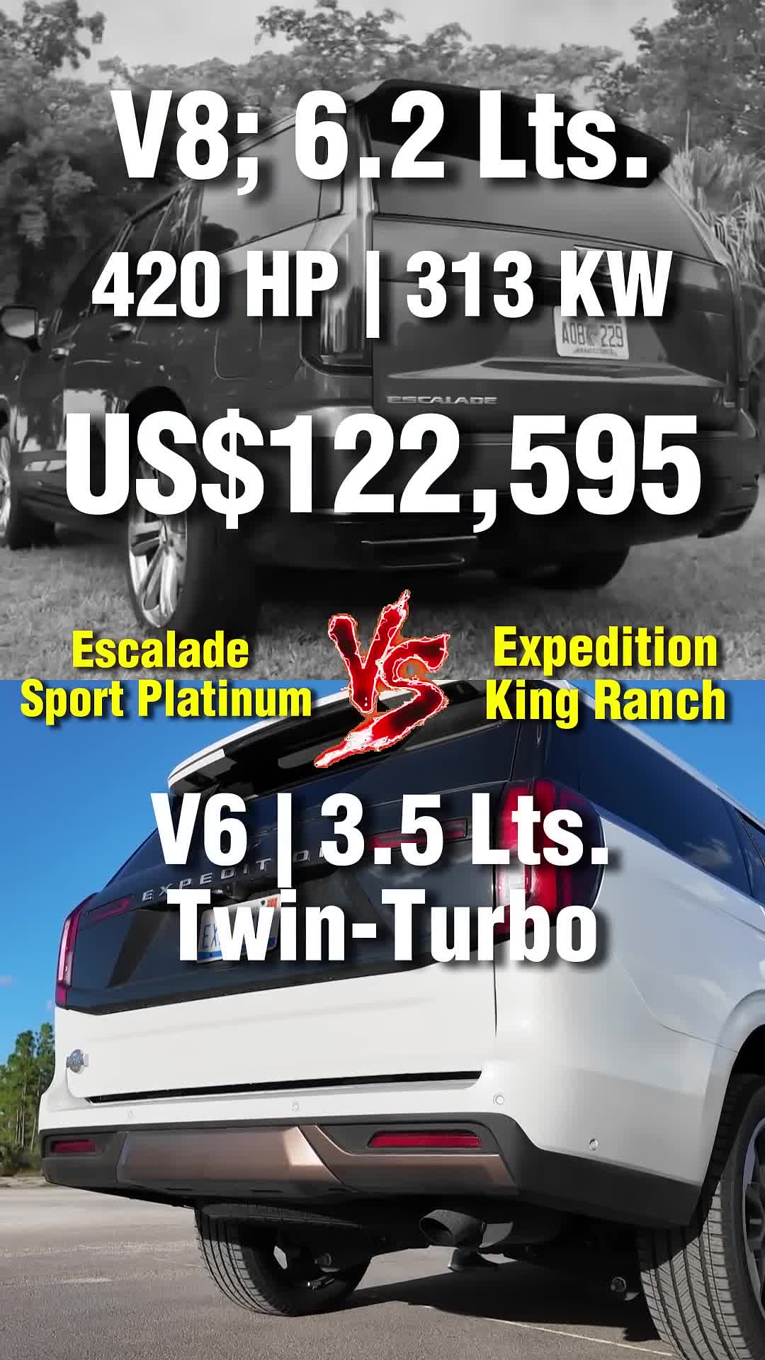 Cadillac Escalade vs. Ford Expedition King Ranch 🆚 ¿Cuál SUV de lujo ...