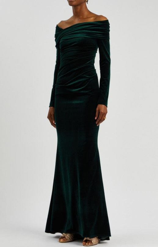 Princess Kate stops traffic in Talbot Runhof green velvet dress at ...