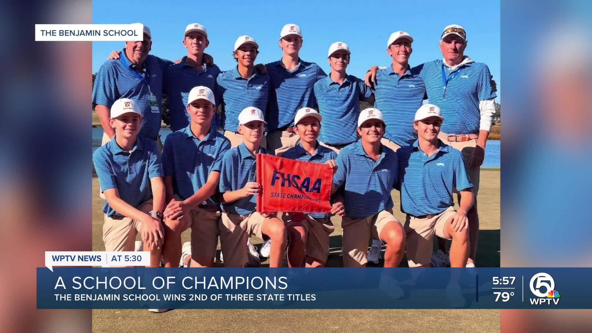 The Benjamin School golf team takes home another state title