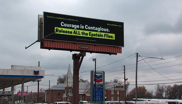 Billboard urging release of Epstein files appears in Floyd County