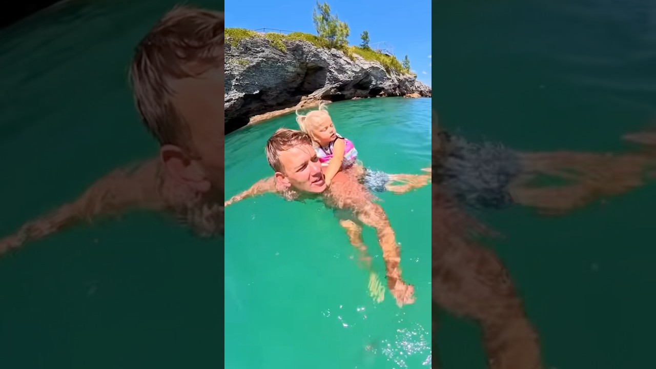 Taking my 2 year old cliff jumping!