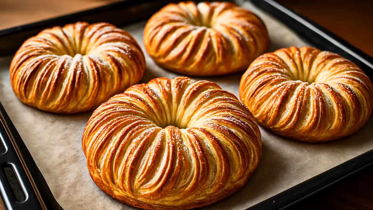 This is a masterpiece! New puff pastry rolls in 60 minutes and double ...