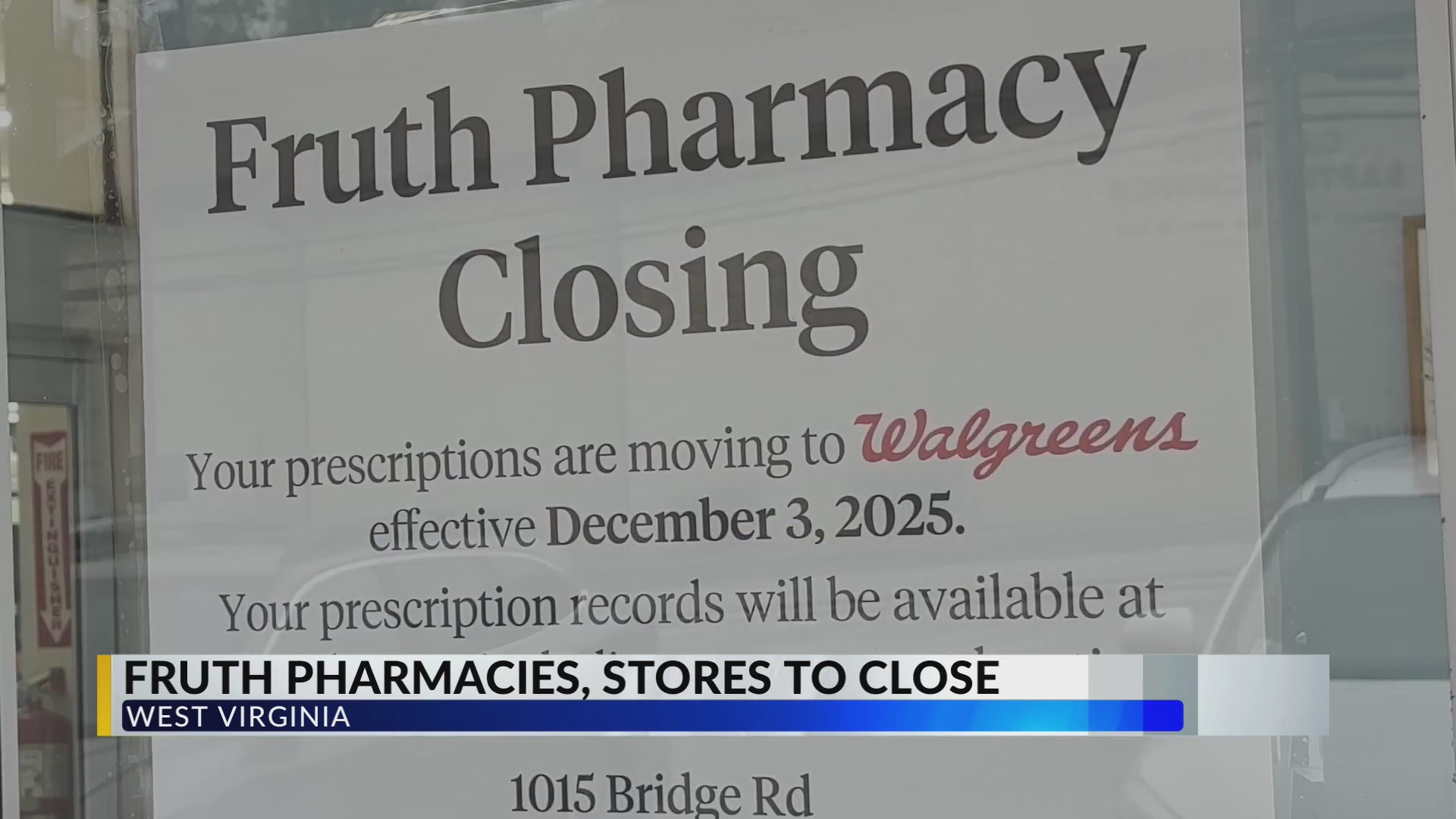 Fruth Pharmacy to close all stores, services moving to Walgreens