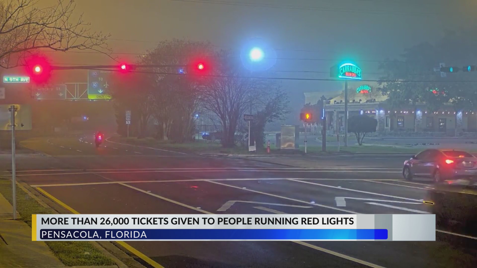 Pensacola records 26,000 red light camera violations in last nine months