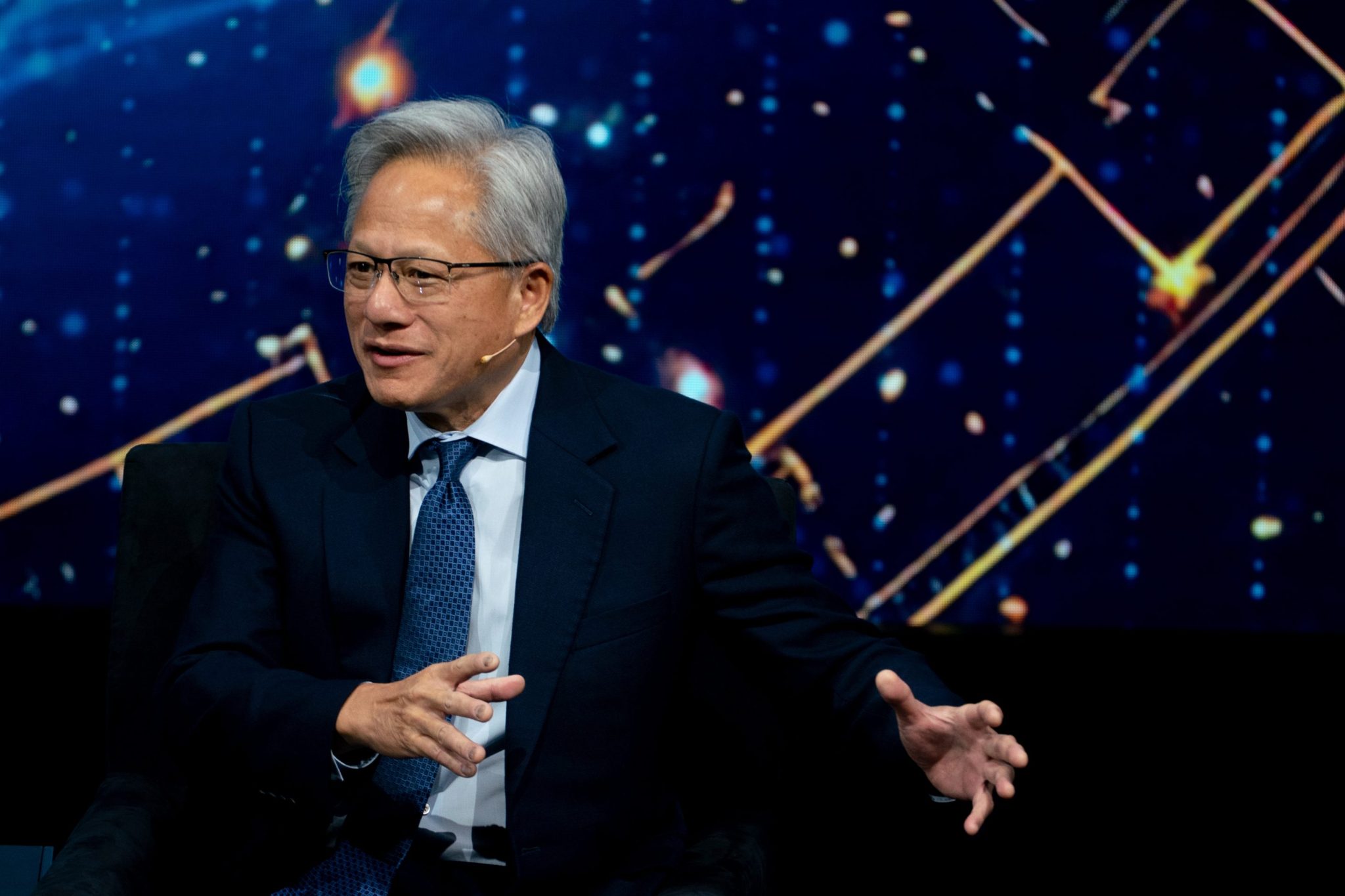 Jensen Huang pours cold water on an AI bubble, and says ‘Nvidia is ...