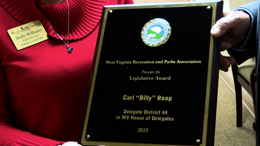 Delegate Carl ‘Bill’ Roop recognized for parks & recreation efforts