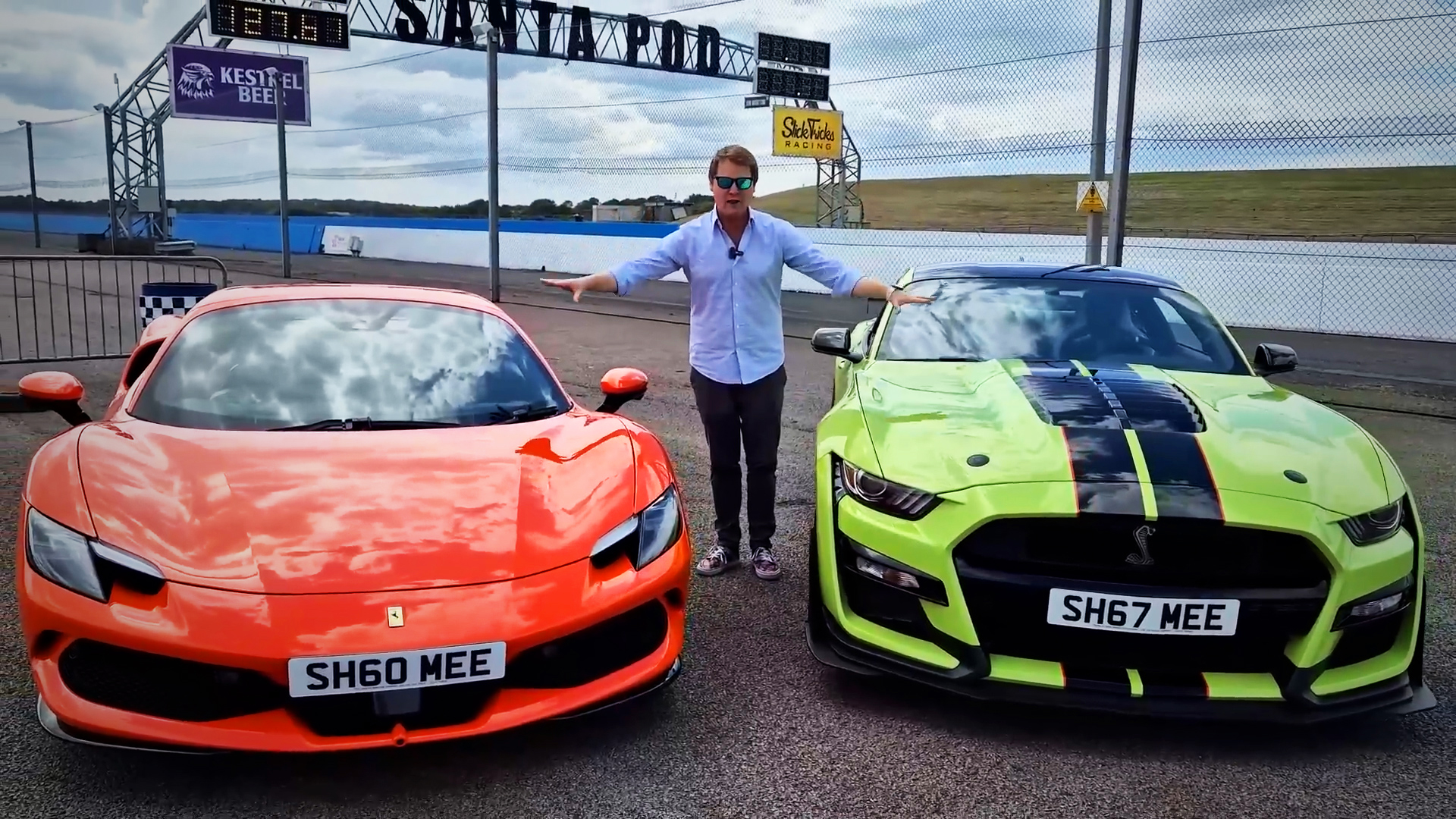 Ferrari 296 GTS vs Shelby GT500 Drag Race