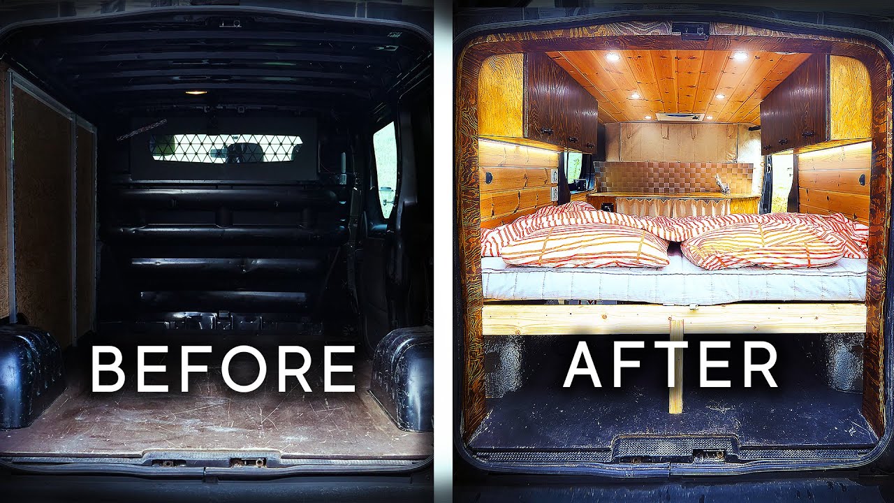 Camper van conversion from start to finish | Timelapse