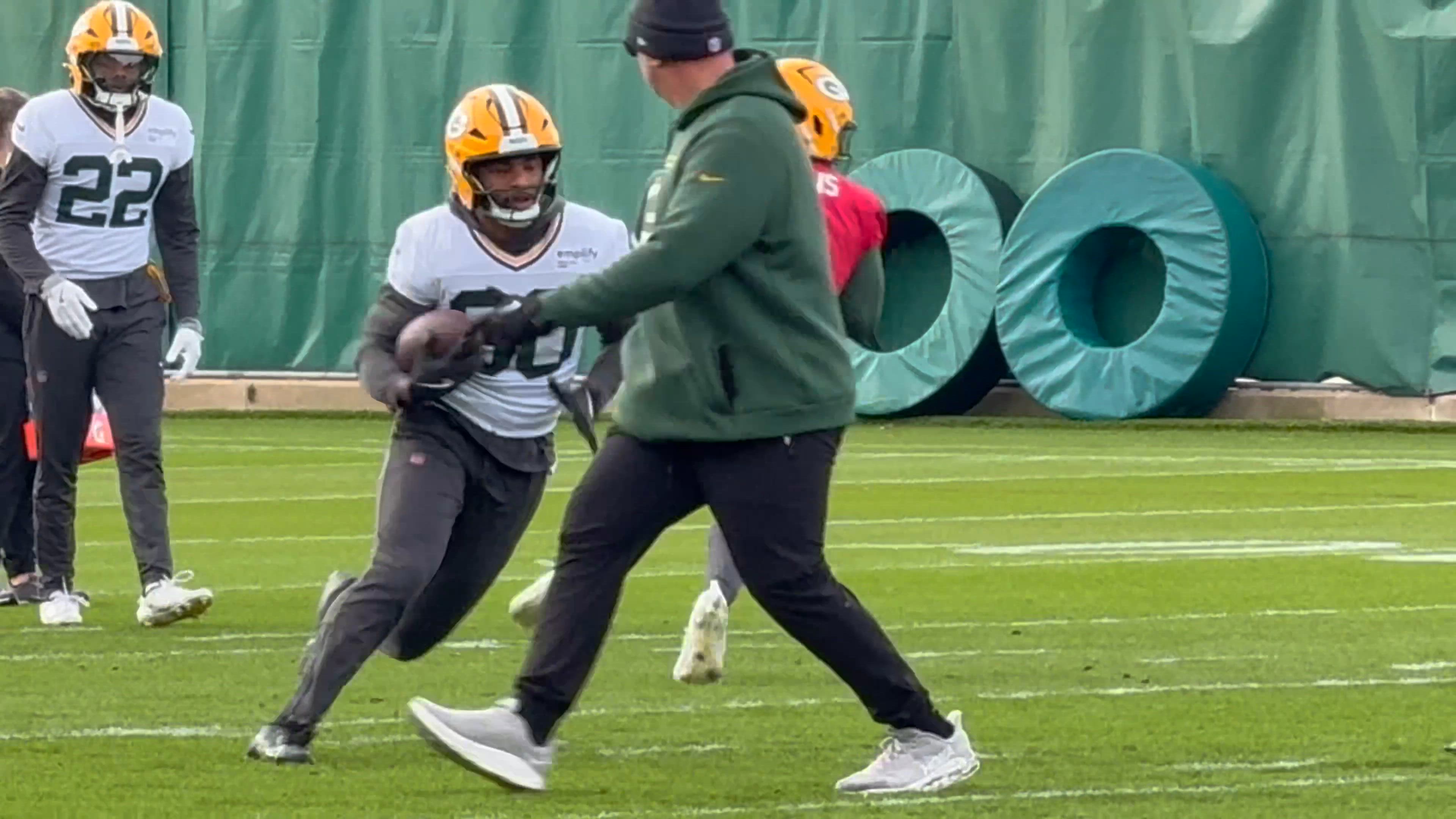 Packers Running Backs at Practice on Nov. 19