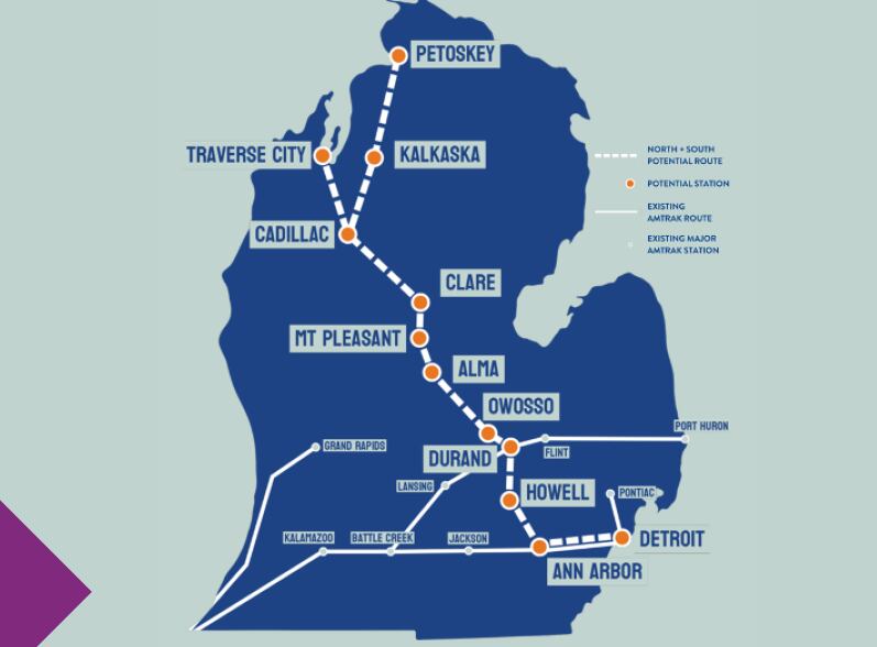 Study underway for possible rail route with stops in mid-Michigan