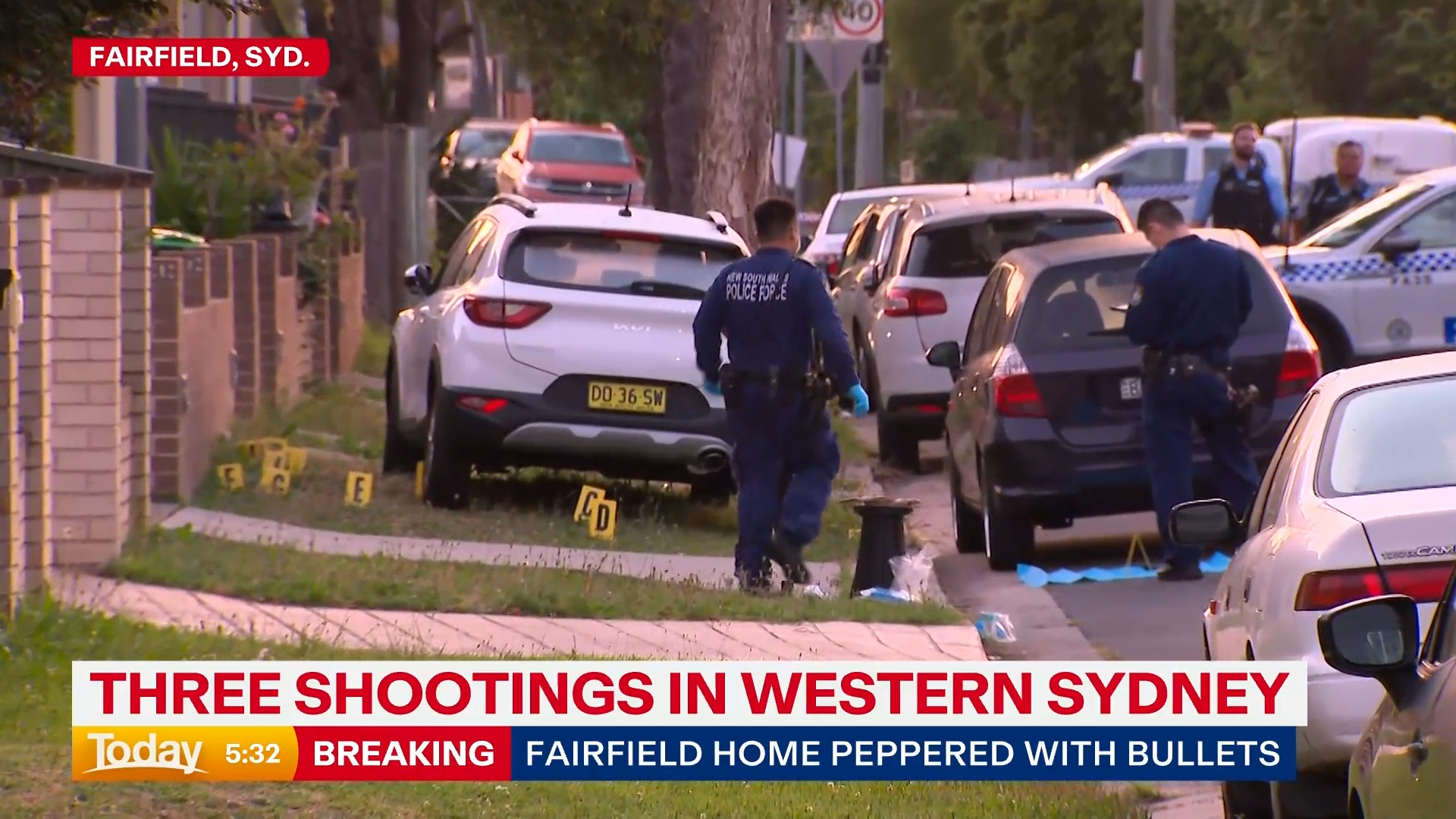 Shooting spree hits home, caravan, business in Sydney overnight