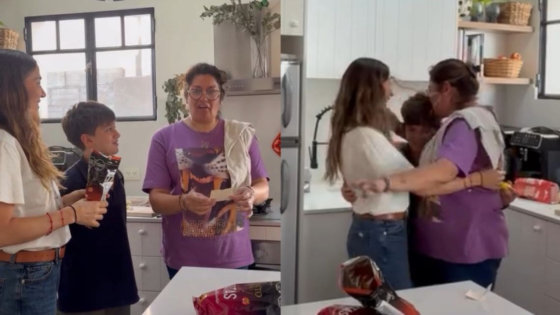 Jimena Barón hizo emocionar a Mari, su niñera, con una especial ...