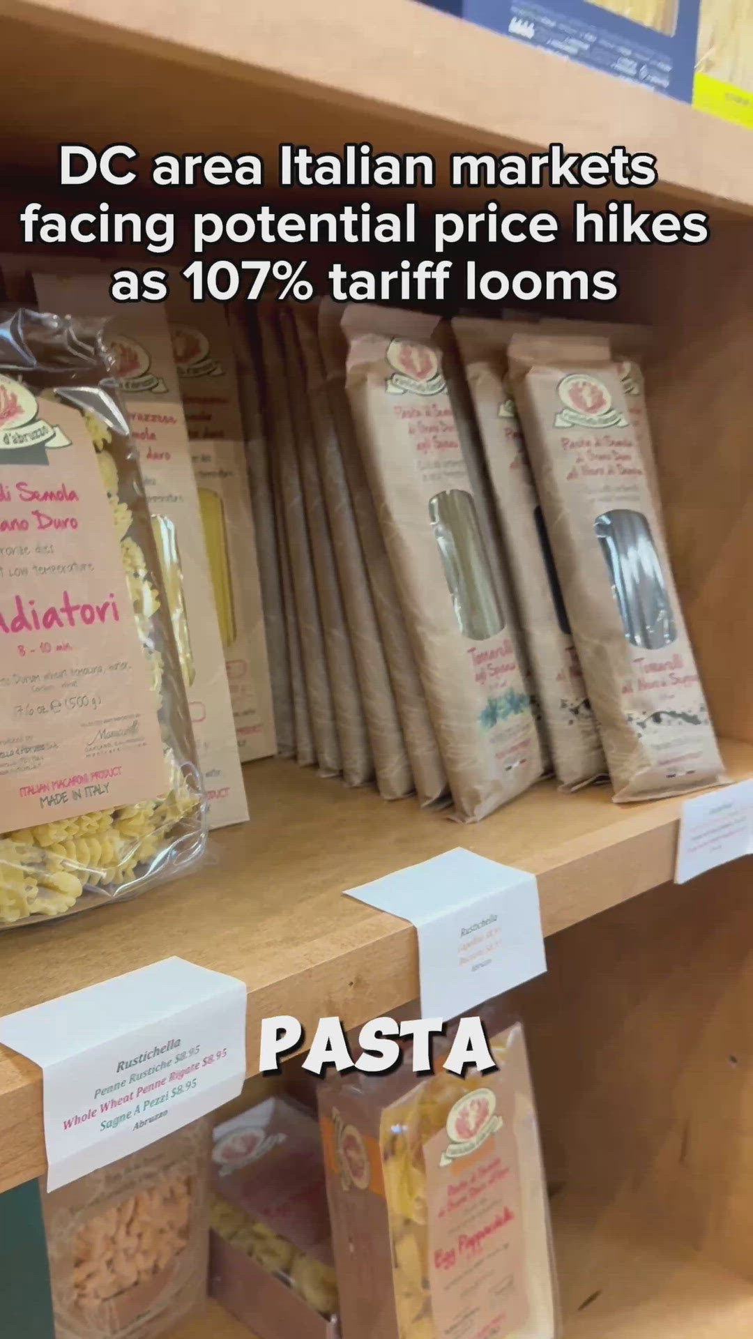 DC area Italian markets gearing up for price hikes as 107% pasta tariff ...