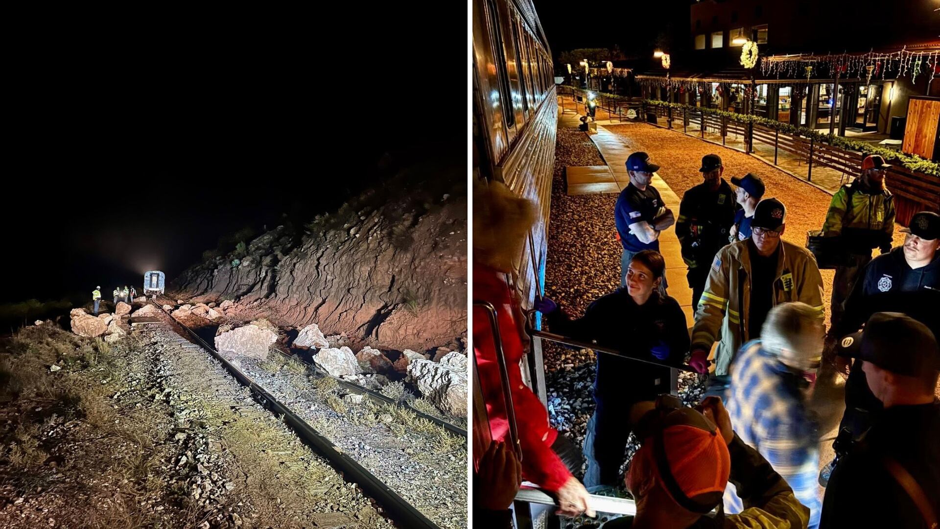 Rock slide traps Verde Valley Canyon Railroad passengers near Sedona