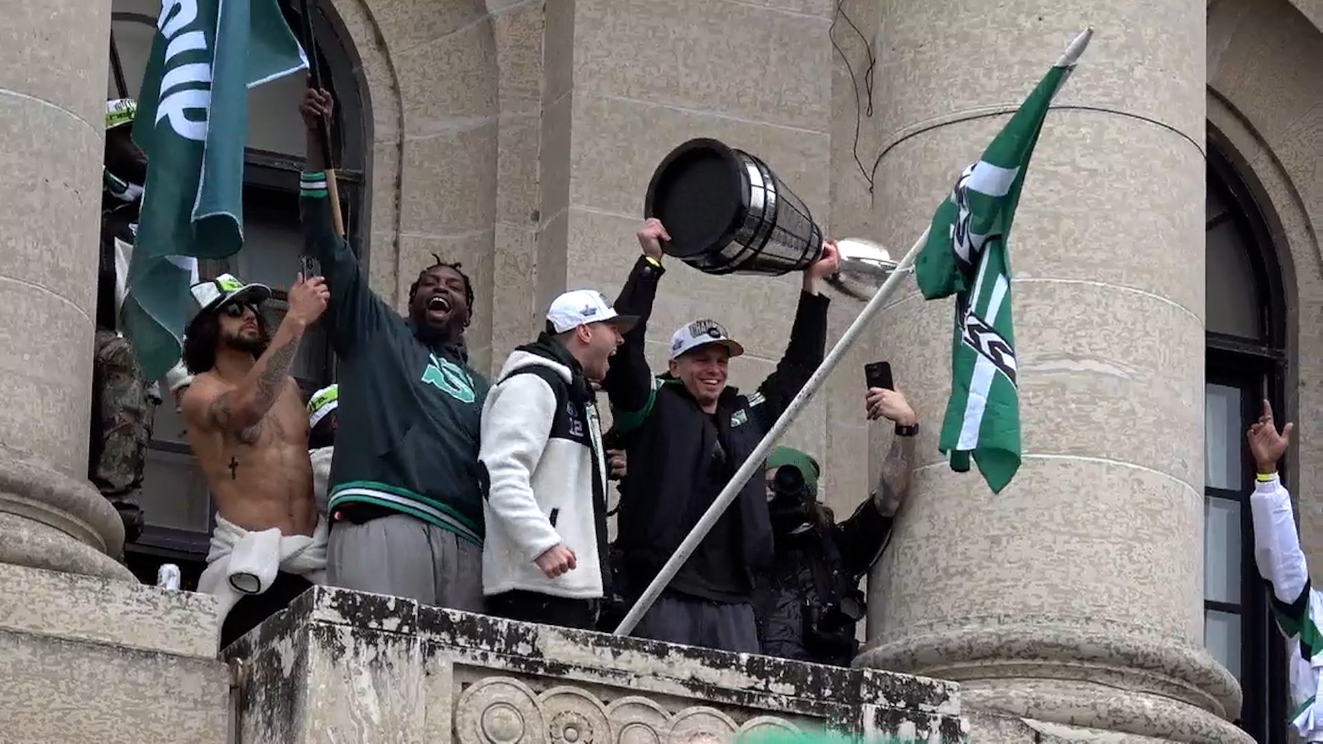 Grey Cup champion Saskatchewan Roughriders hold parade in Regina