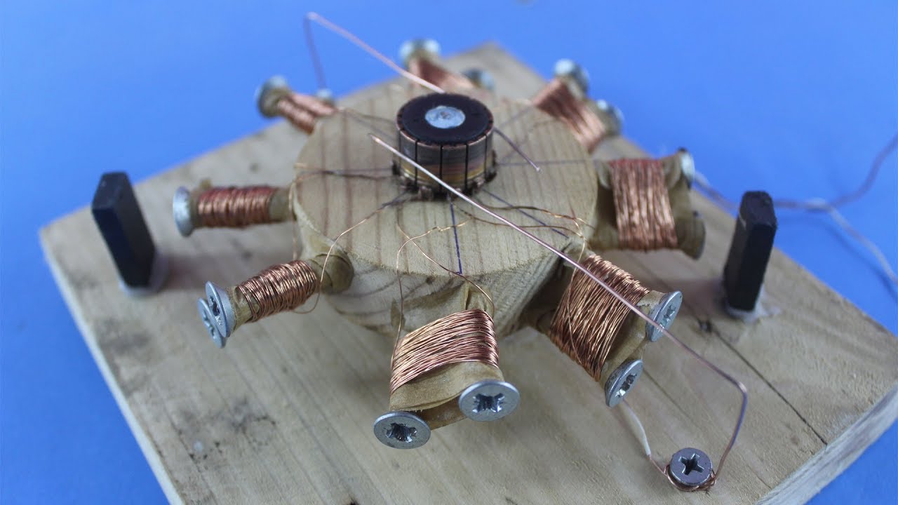 How to Make a Amazing DC Motor from Screw