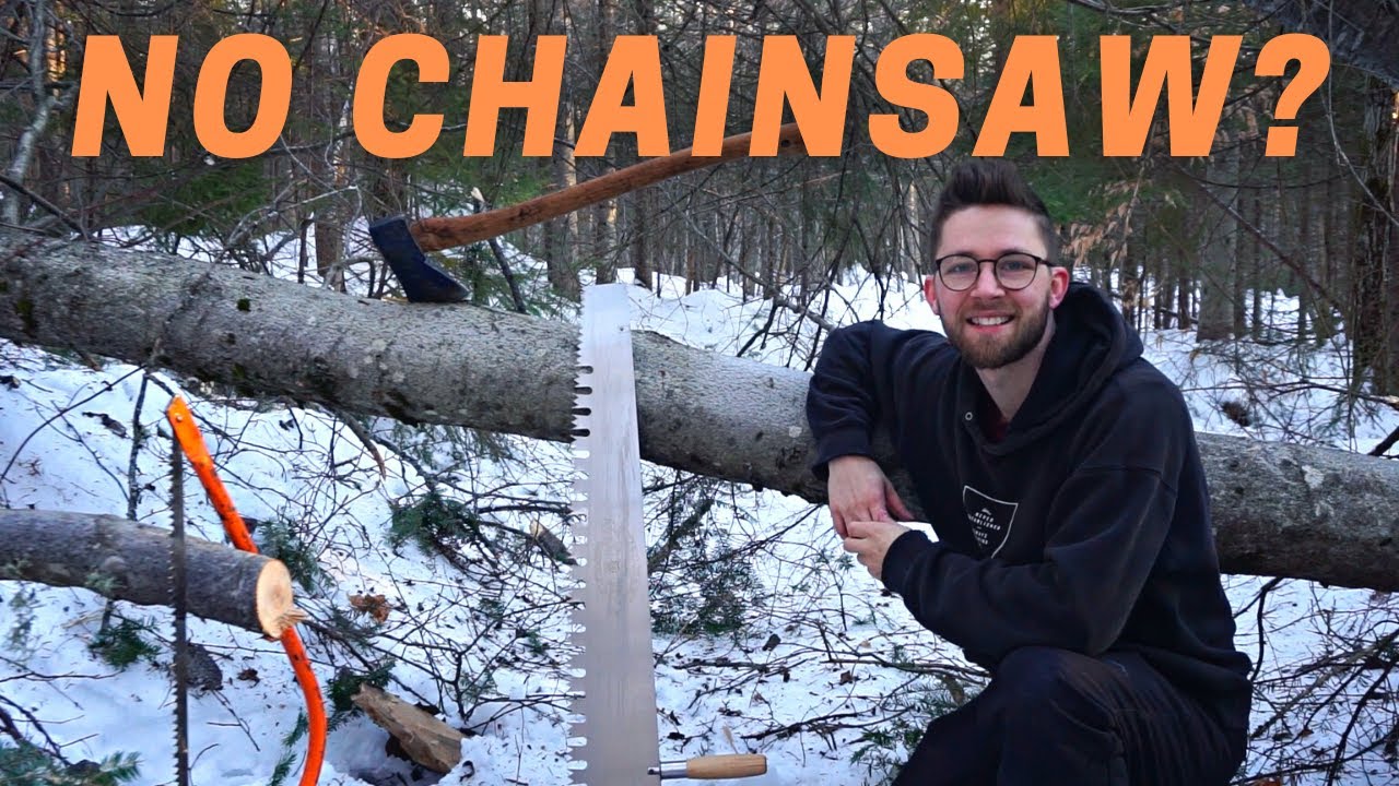 Why we don't use power tools to build our log cabin