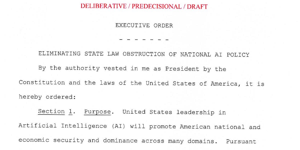 Exclusive: Here's the draft Trump executive order on AI preemption