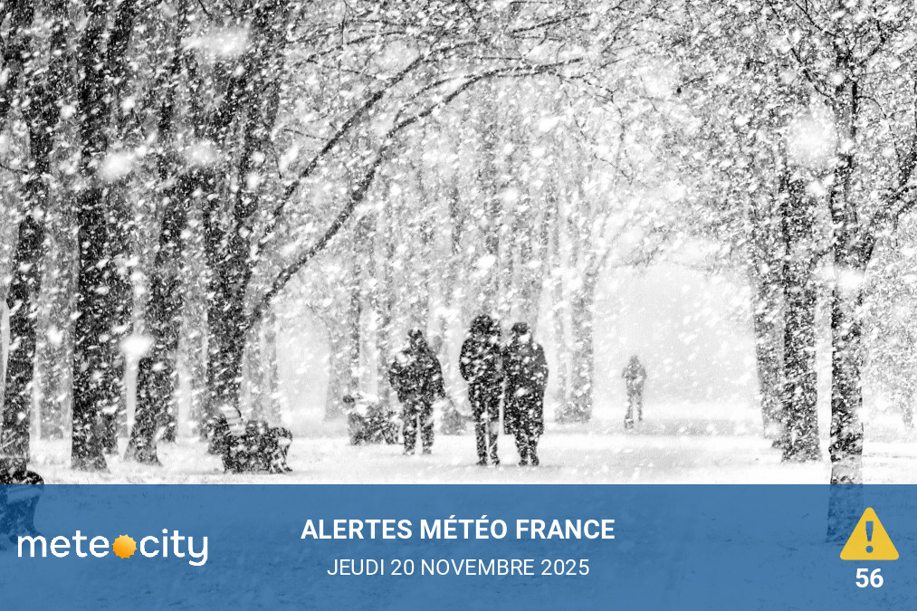 Alerte vigilance météo jeudi 20 novembre 2025 : 16 départements en ...