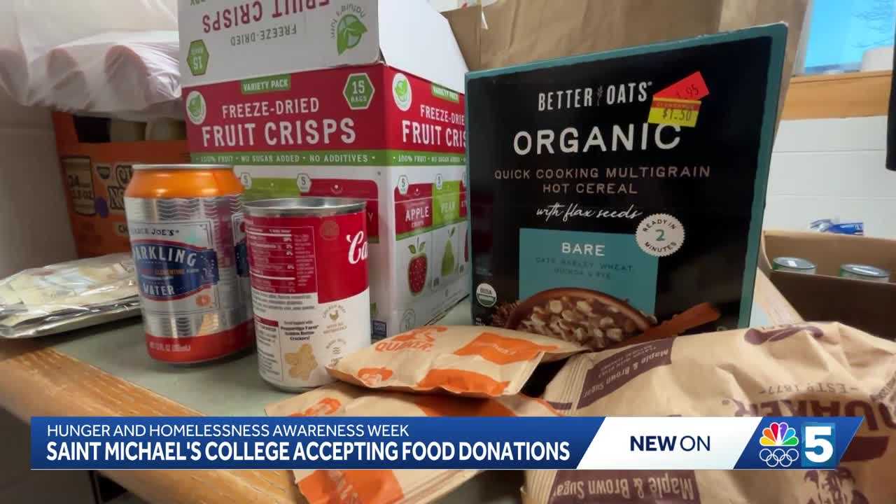 Saint Michael's College accepting food donations for Hunger Awareness Week